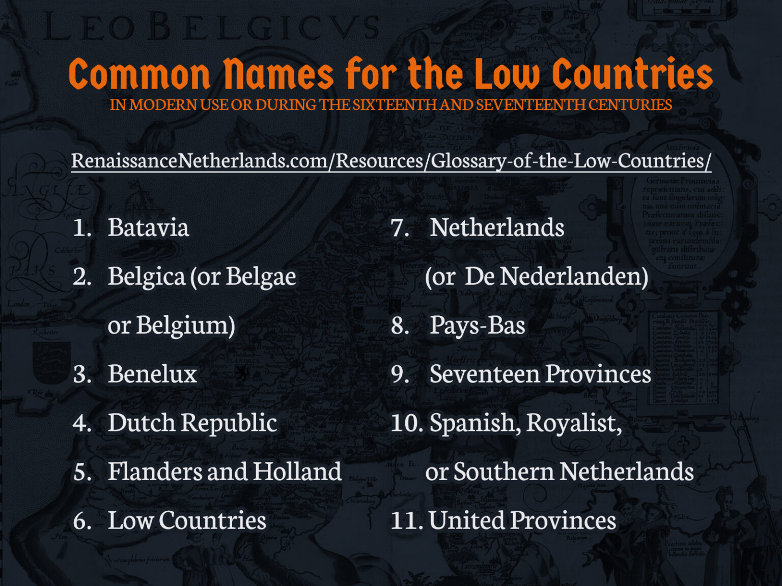 Common Names for the Low Countries - Rebels or Beggars: Renaissance History